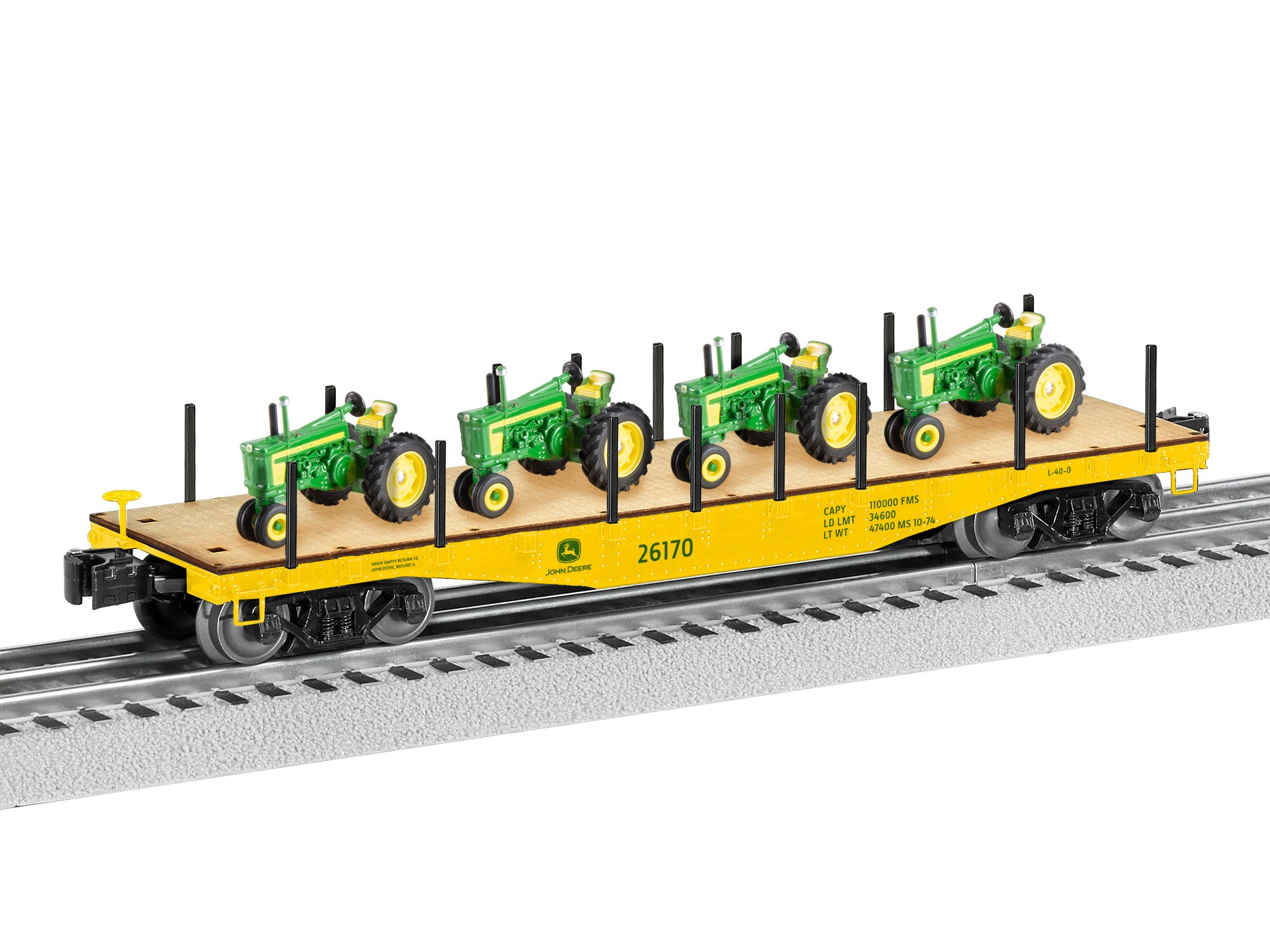 John Deere 40' Flatcar w/ Tractor Load